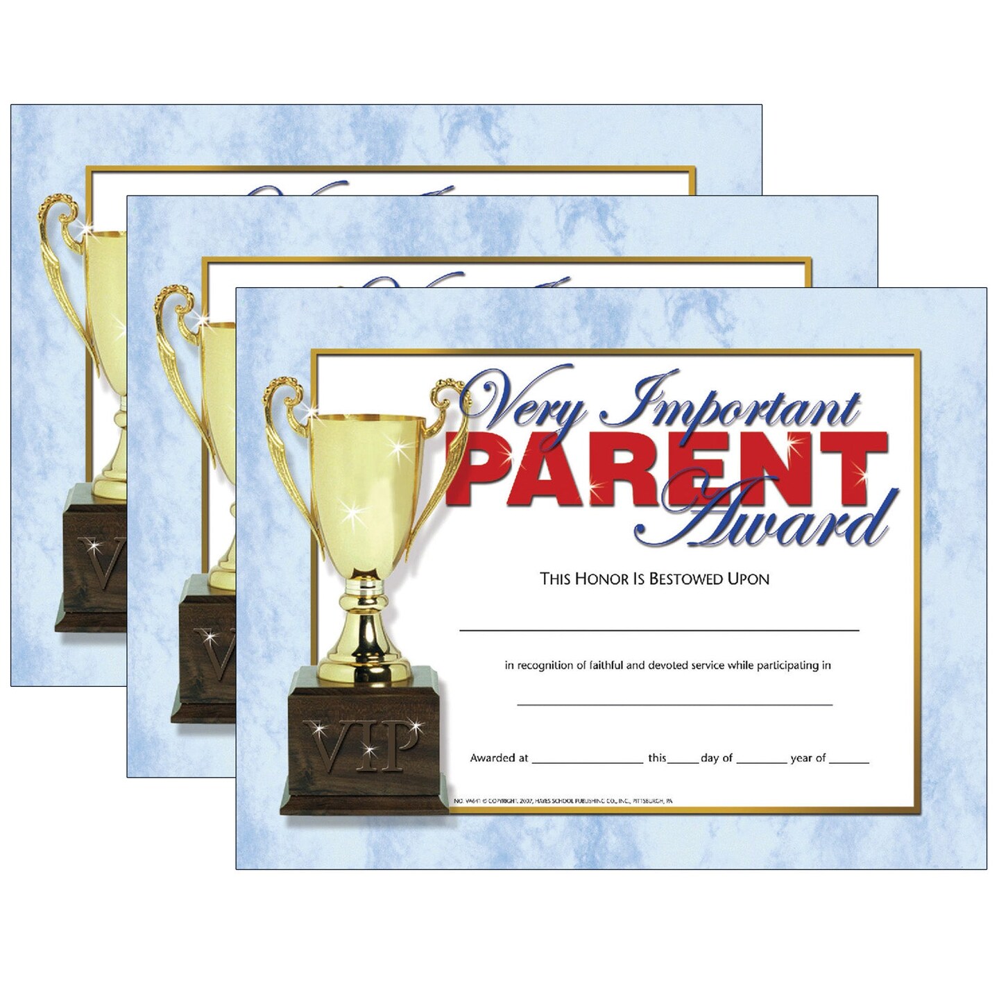 Very Important Parent Award, 8.5" x 11", 30 Per Pack, 3 Packs | Michaels