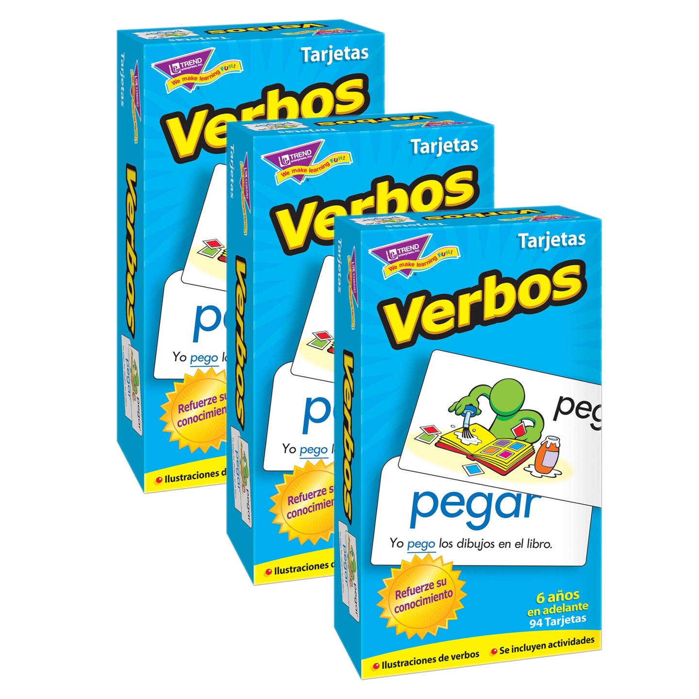 Verbos (Spanish Action Words) Skill Drill Flash Cards, 3 Packs | Michaels