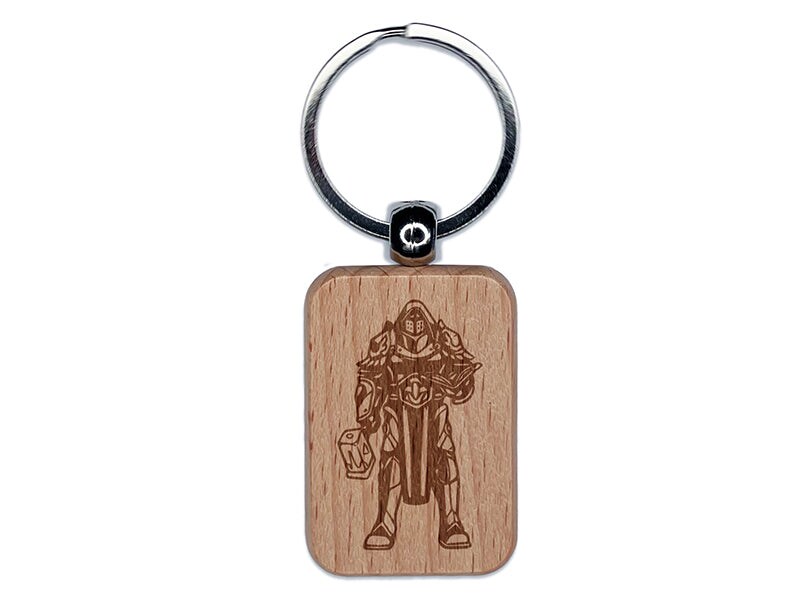 RPG Class Paladin Knight Holy Warrior Engraved Wood Rectangle Keychain ...