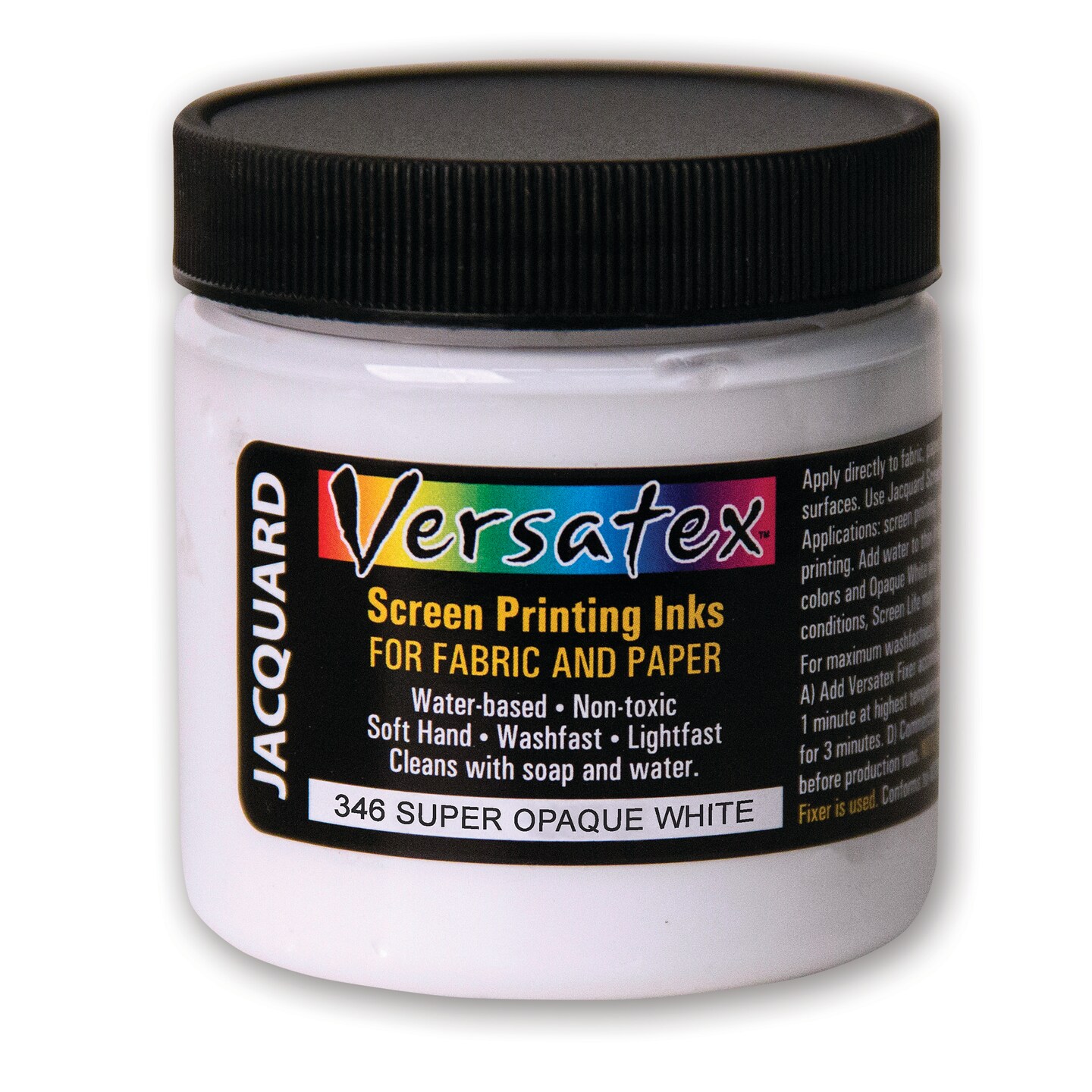 Jacquard Versatex Screen Printing Ink, 4 Oz., Super Opaque White | Michaels