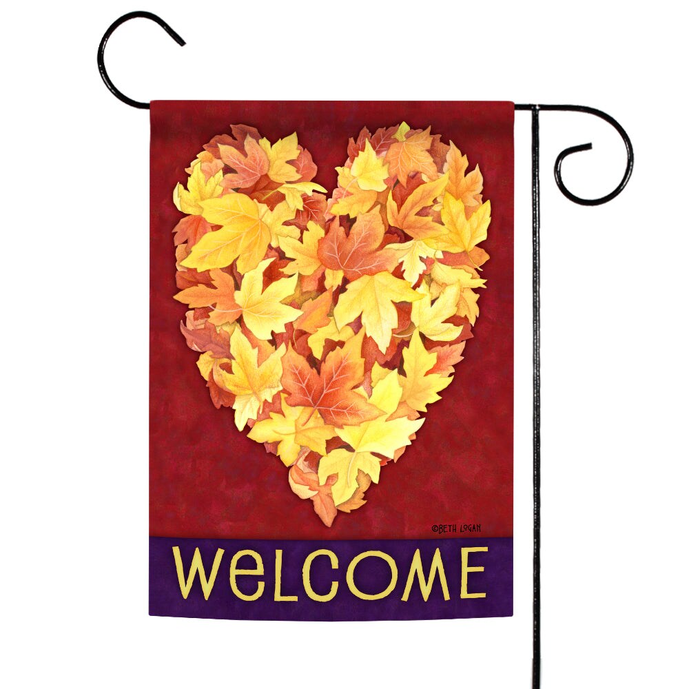 Leaf Heart Decorative Fall Double Sided Flag | Michaels