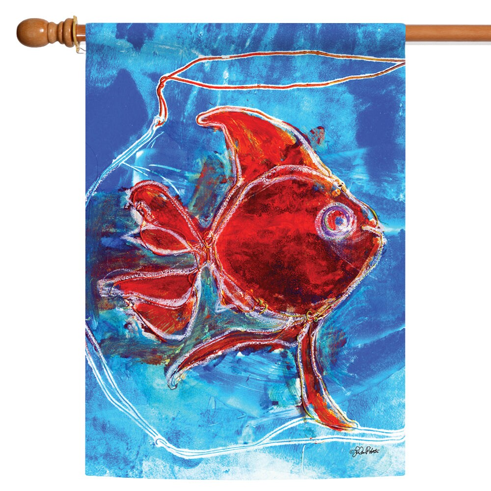 Watercolor Red Goldfish Decorative Fish Flag | Michaels