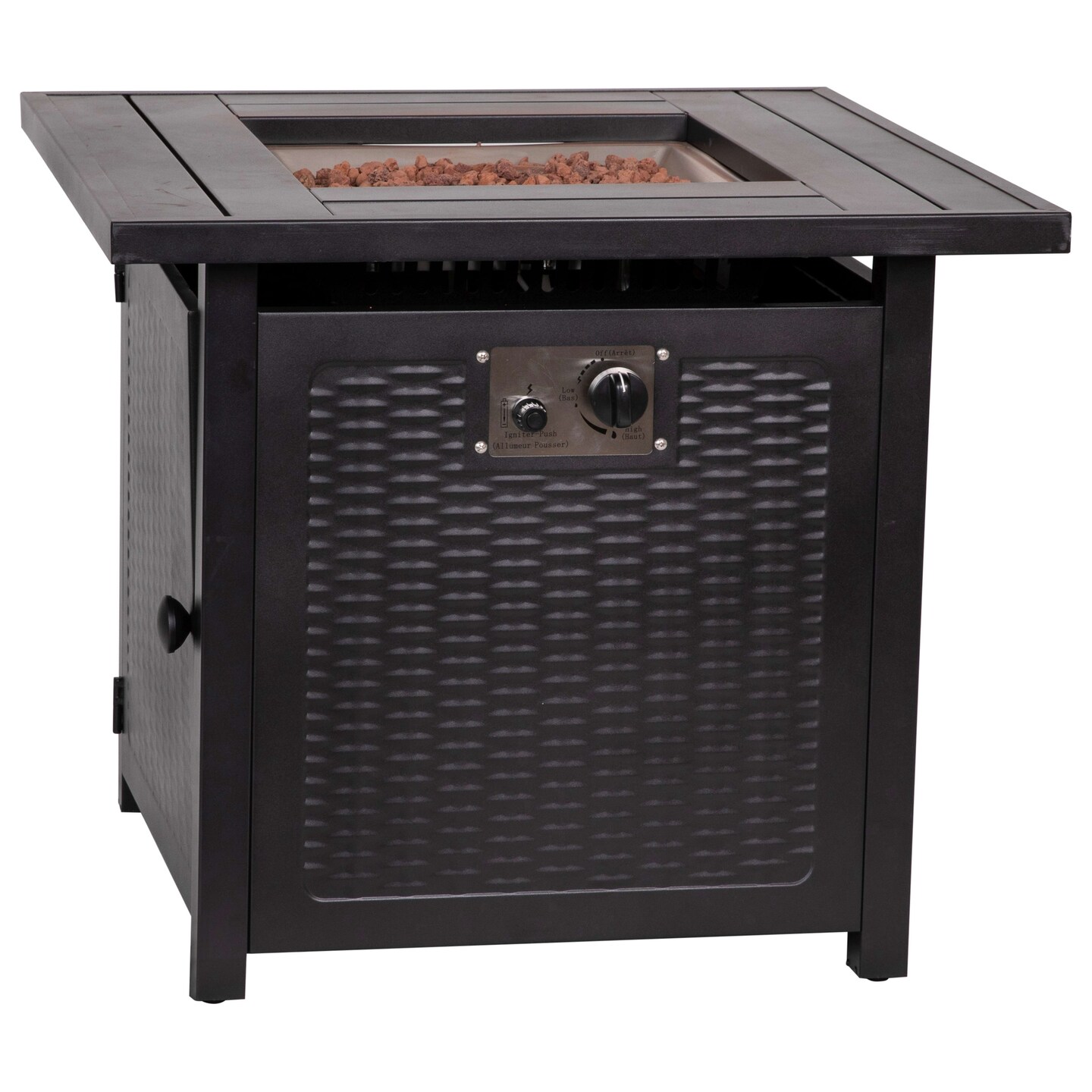 Emma and Oliver Calder 50,000 BTU Propane Fire Table with Wicker Motif ...