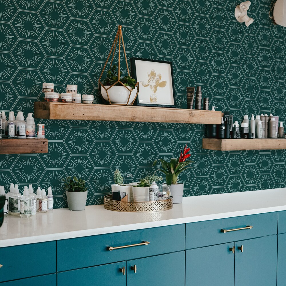 Tempaper & Co. Hello Sunshine Peel and Stick Wallpaper, Metallic ...