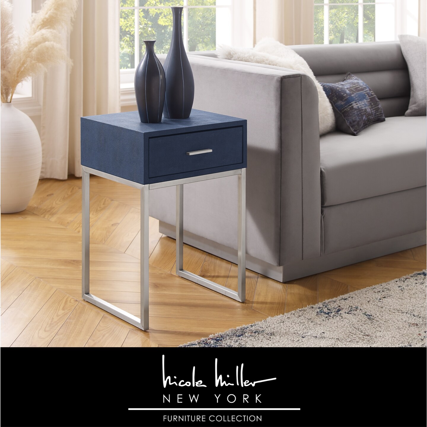 Landan Faux Shagreen End Table | Michaels