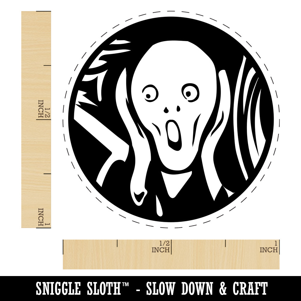 The Scream Painting by Edvard Munch Self-Inking Rubber Stamp for ...