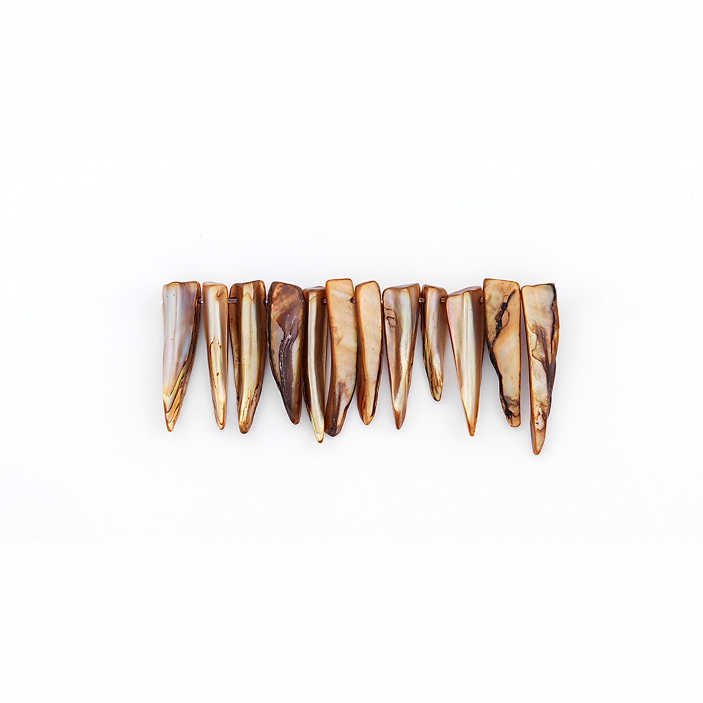 Tinted Shell Spike Beads Amber Pack of 12 | Michaels
