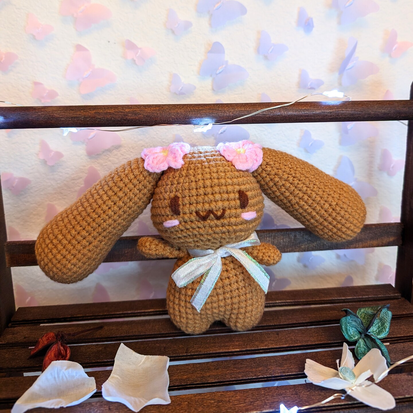 Mocha Cinnamon Roll Crocheted Plush, Cinna Roll, Small Size, Animal ...