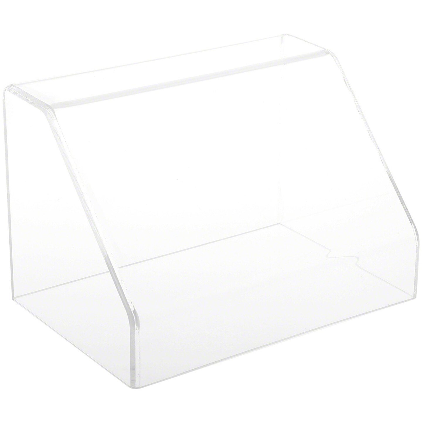 Plymor Clear Acrylic Slanted Front Display Case with No Base, 9" W x 6 ...