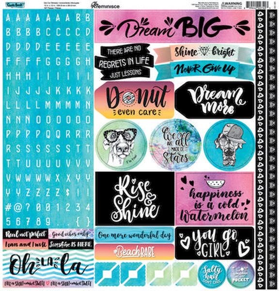 Reminisce Quote Book 12x12 Alpha Stickers | Michaels