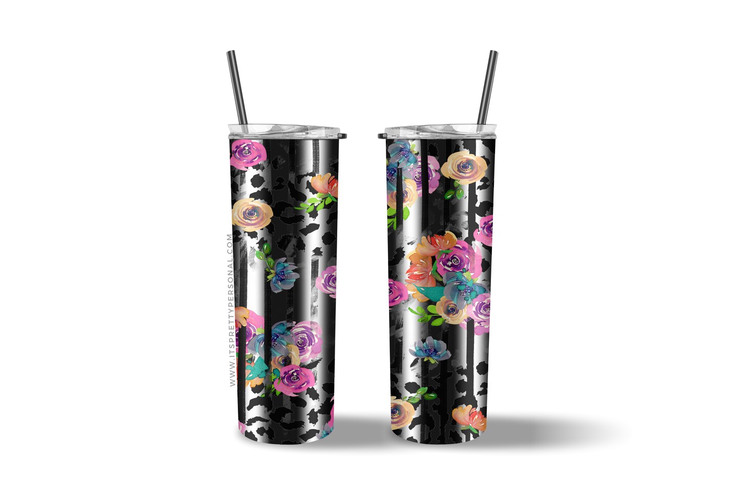 #229 CLEAR- 20oz Rose Above It- 9.4" x 8" Pattern Vinyl Wrap (IPP ...