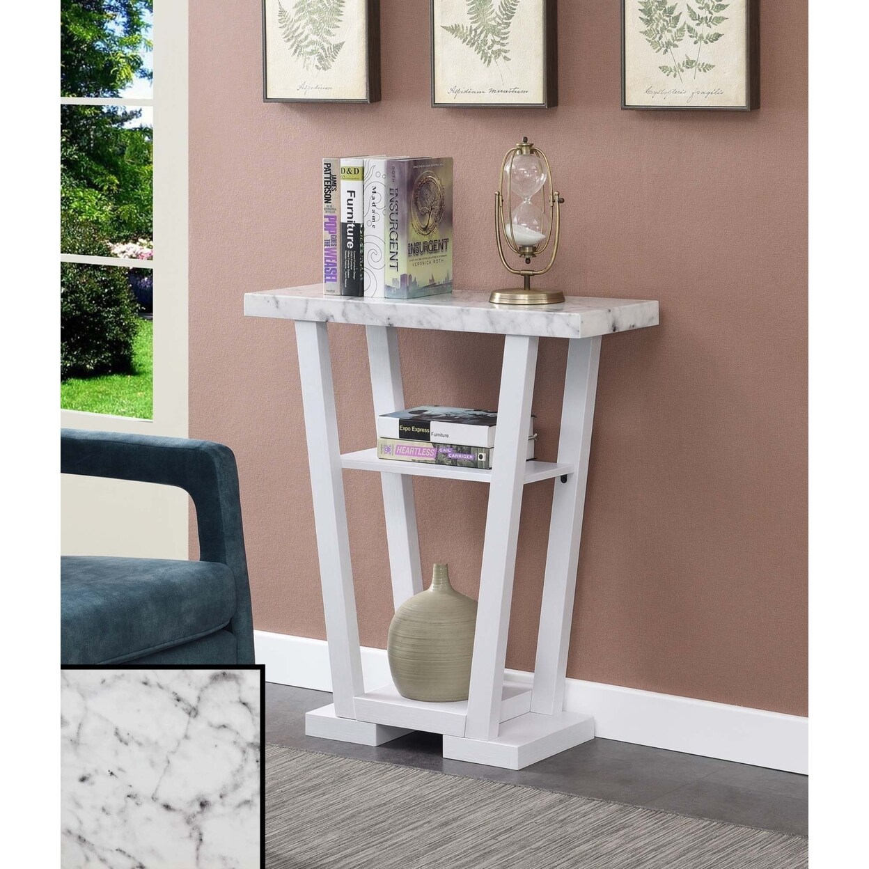 Convenience Concepts Newport V Console, White | Michaels
