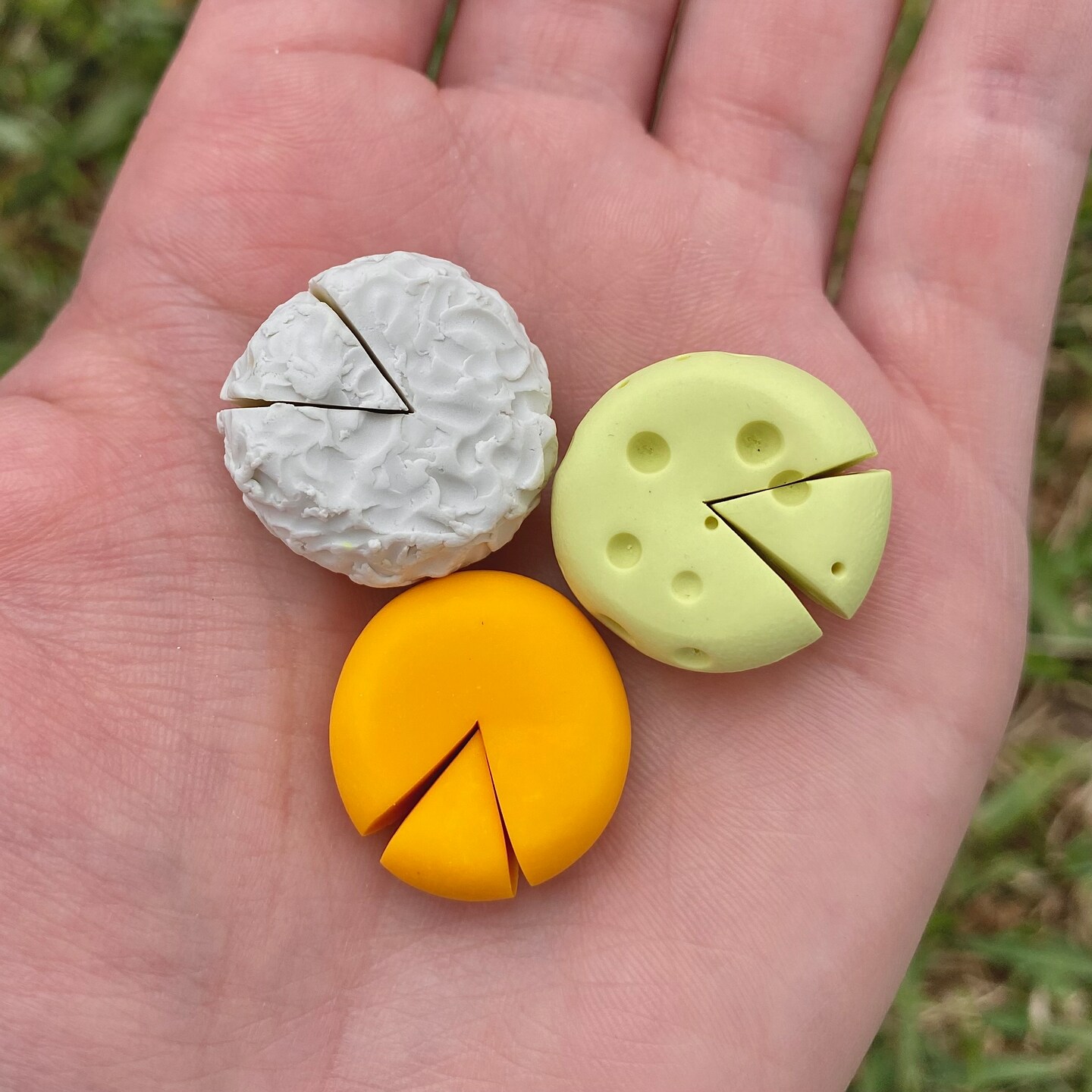 3PC Miniature Cheese Wheels for Dollhouse Grocery Store Dairy Food Farm ...