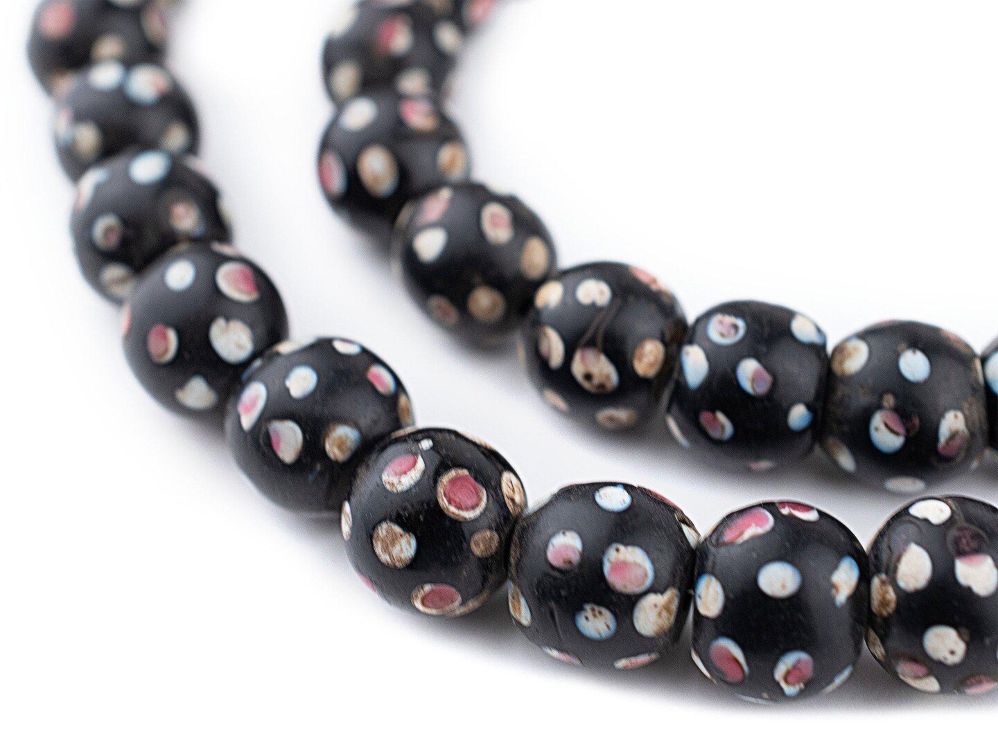 TheBeadChest Antique Black & White Venetian Skunk Eye Beads #8009 12mm ...
