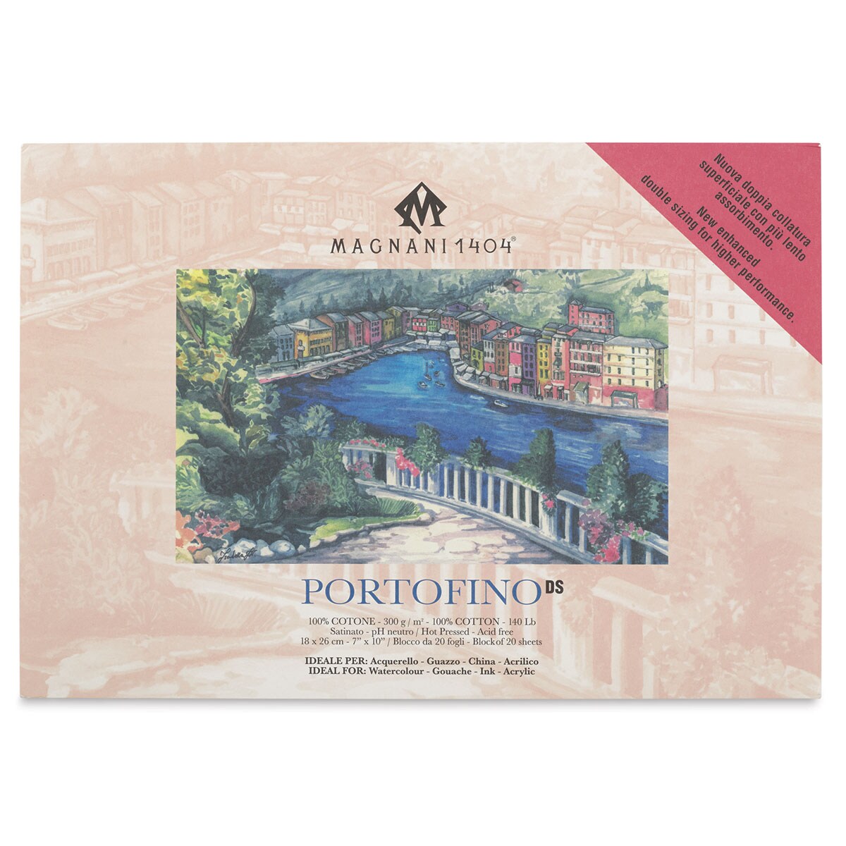Acquerello Portofino Watercolor Pad - 7" x 10", 140 lb, Hot Press, 20 ...