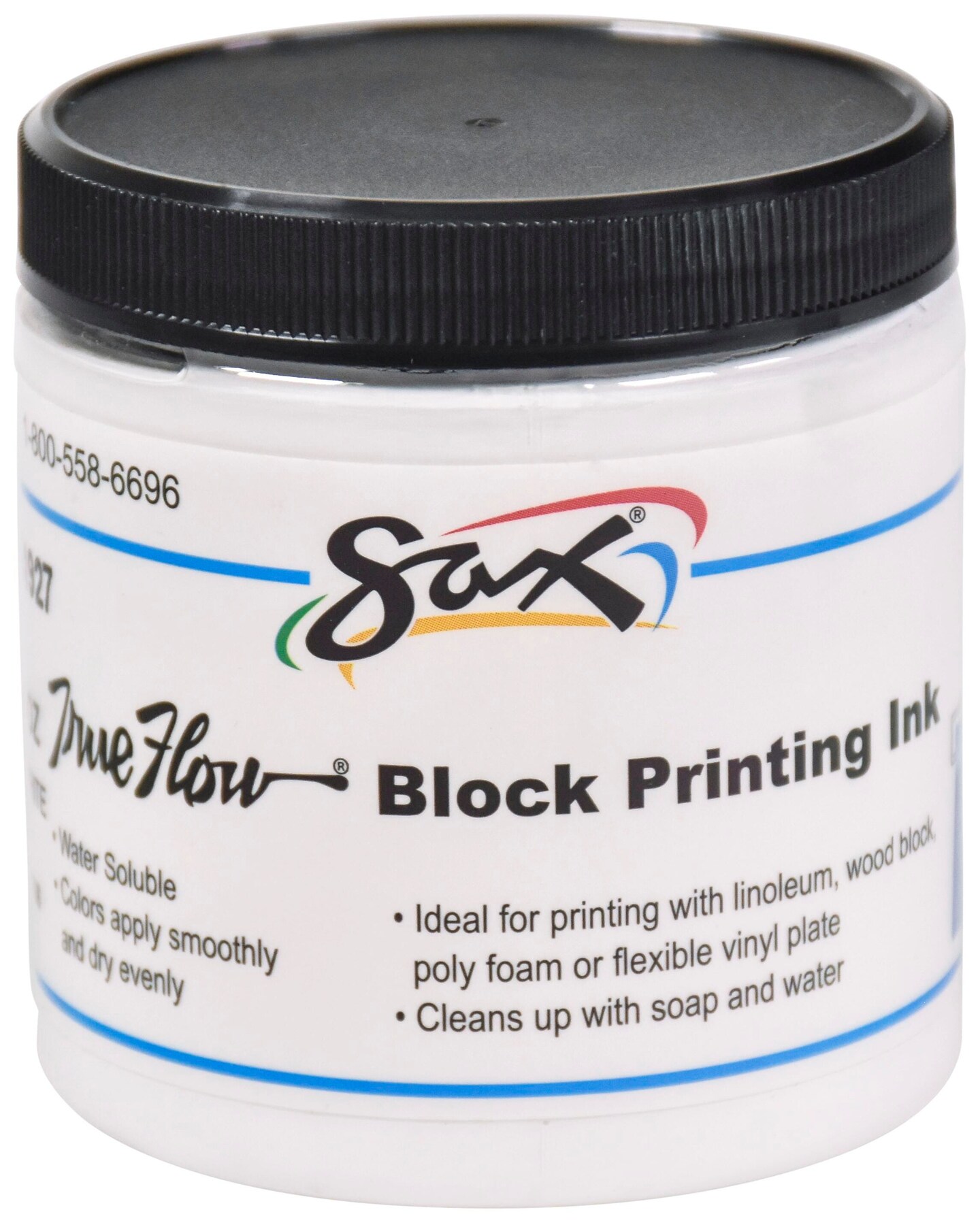 Sax Water Soluble Block Printing Ink, 8 Ounce Jar, White | Michaels
