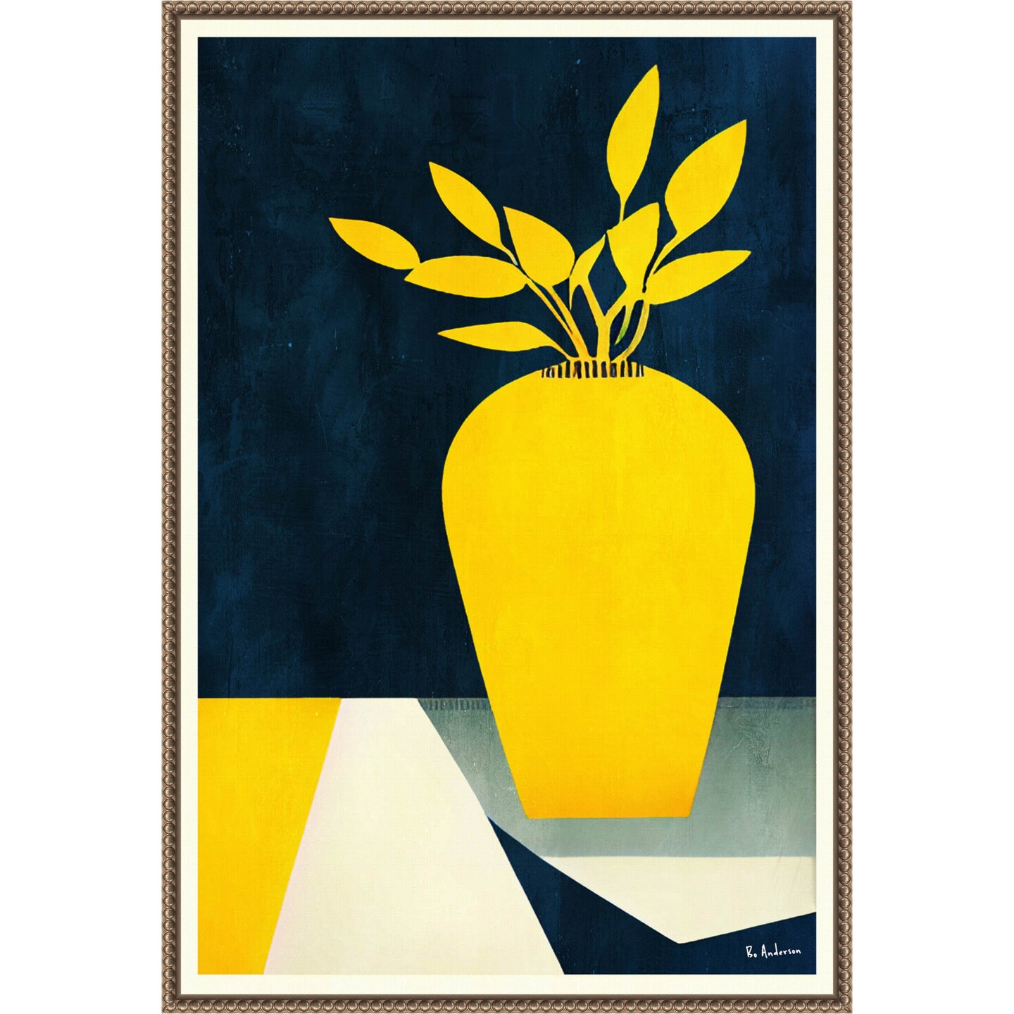 Les Fleurs Jaunes by Bo Anderson Framed Canvas Wall Art | Michaels