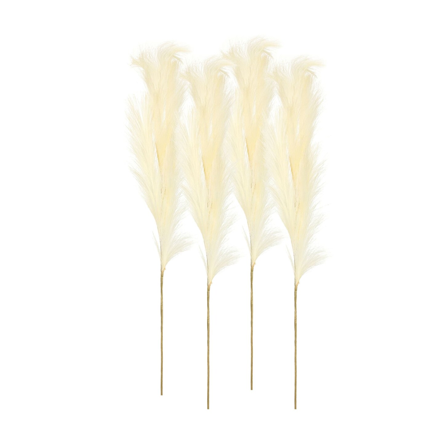 Melrose Set of 4 Ivory Pampas Artificial Sprays 47", Color: Ivory ...