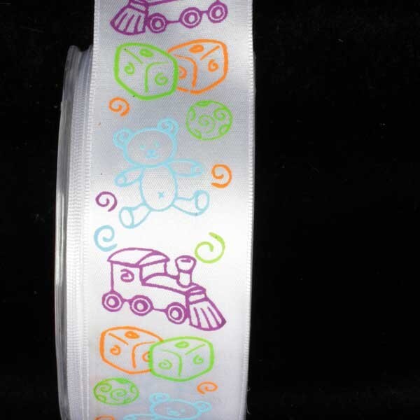 The Ribbon People White Baby Toys Wired Craft Ribbon 1.5" x 27 Yards ...