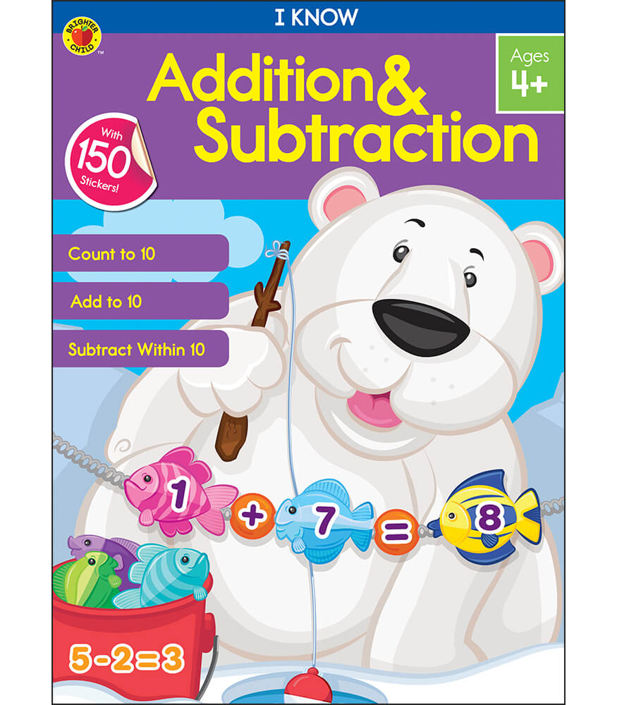 Carson Dellosa — I Know Addition & Subtraction Math Workbook for PK ...