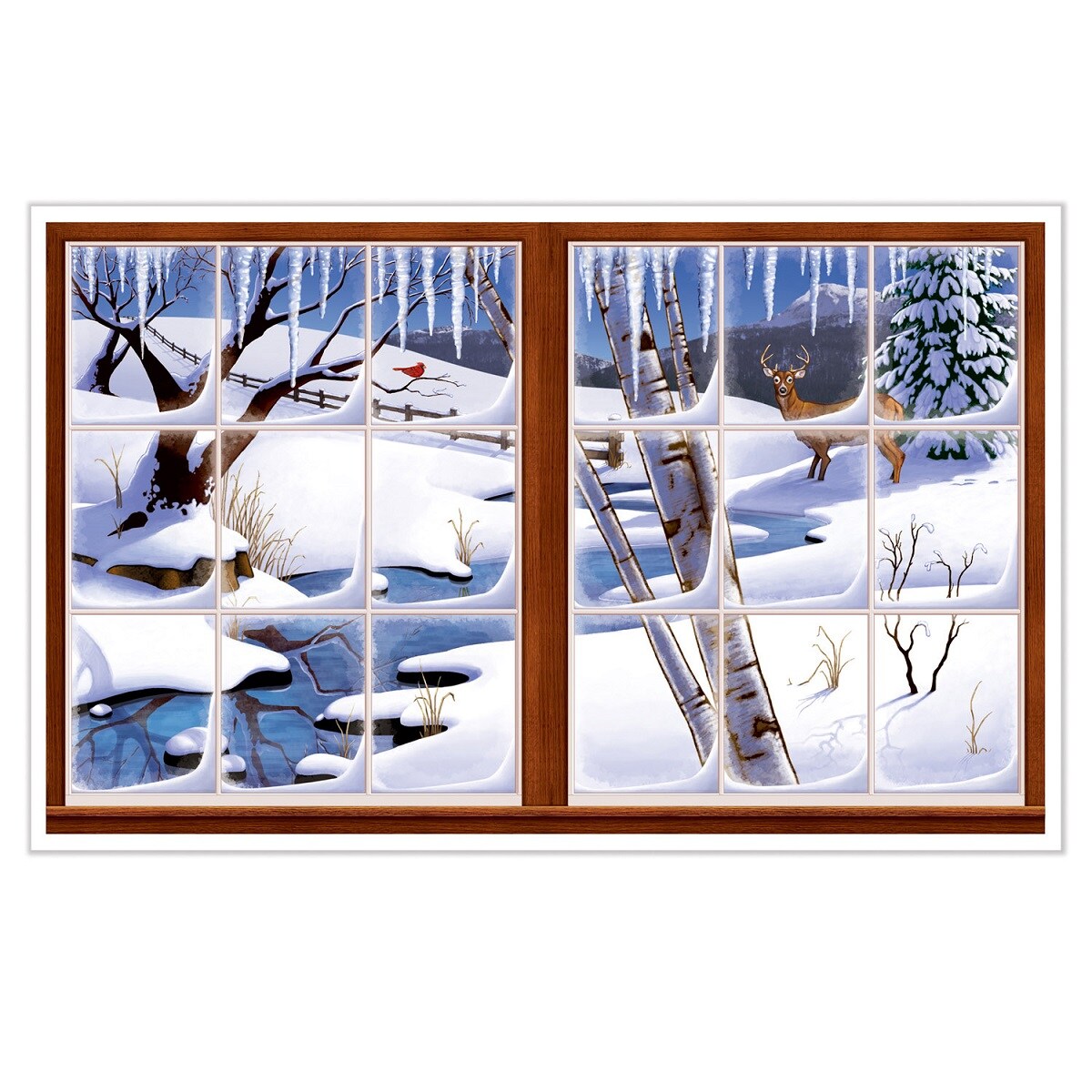 Beistle Pack of 6 Ice Cold Winter Insta-View Holiday Wall Decoration 38 ...