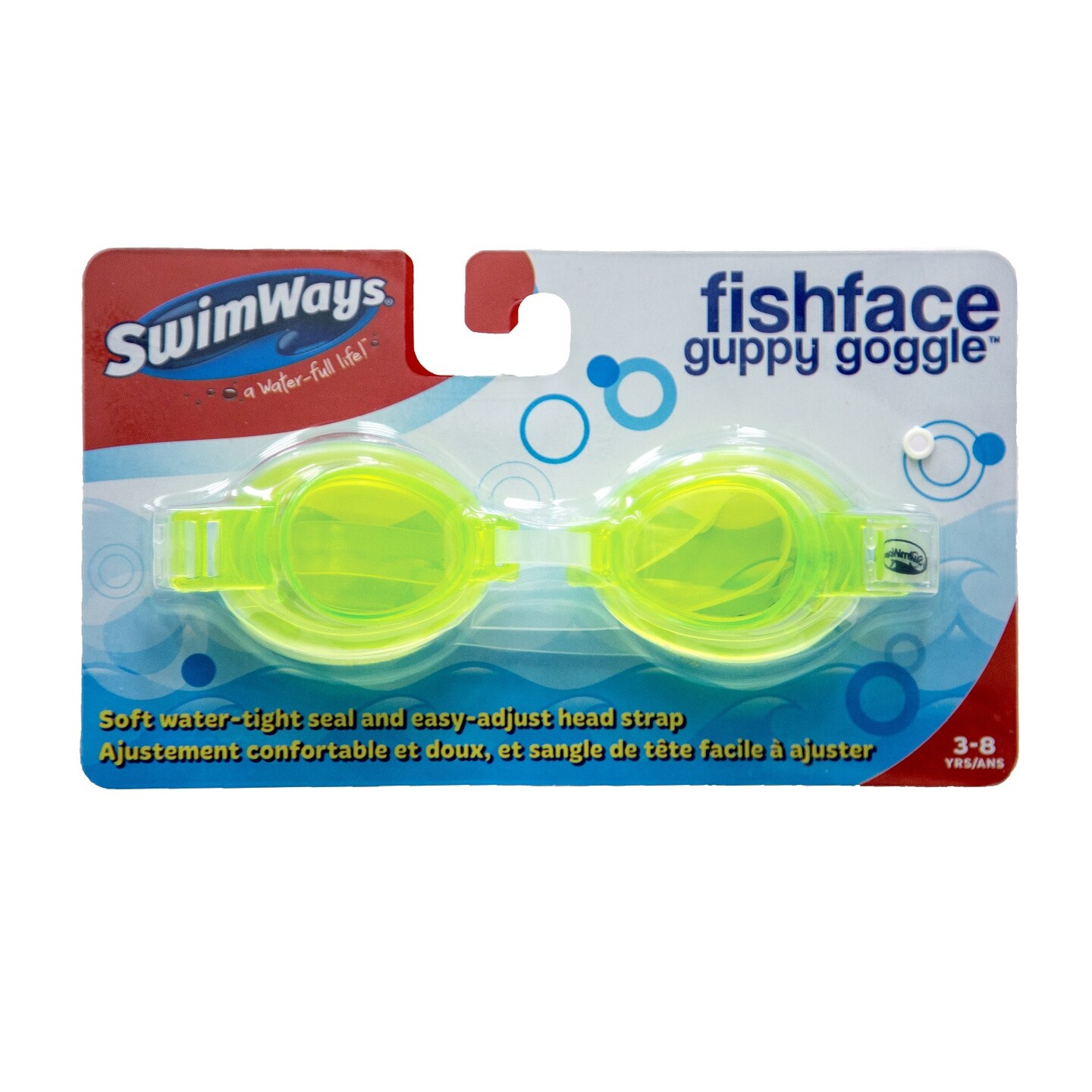 SwimWays 5.75" Green Fish Face Guppy Goggles Swimming Pool Accessory ...