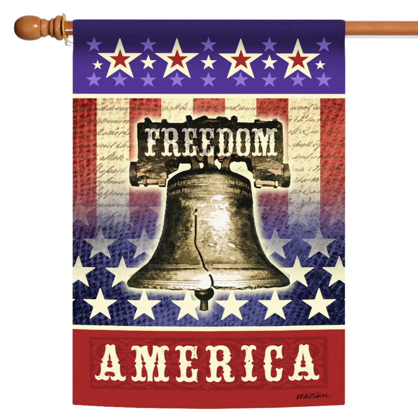 Toland Home Garden Red and Blue Freedom America Outdoor House Flag 40 ...