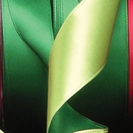 The Ribbon People Emerald Green Two-Tone Double Face Wired Craft Ribbon ...