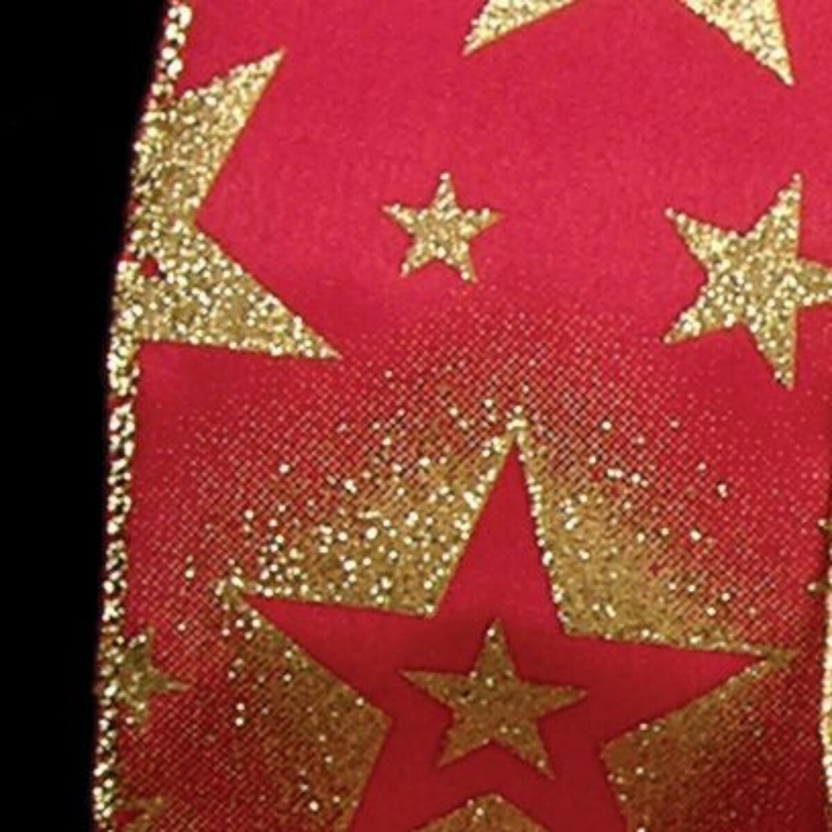 The Ribbon People Red and Gold Stars Christmas Wired Craft Ribbon 2.5 ...