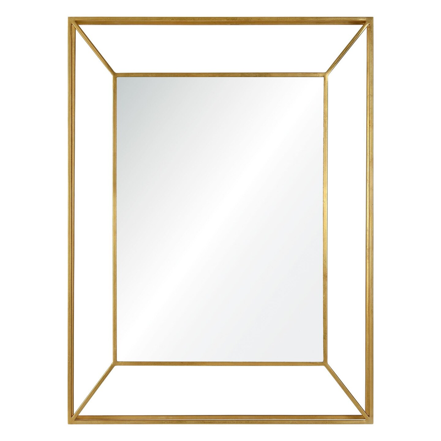 Signature Home Collection 40" Silver Leaf Finished Framed Rectangular ...