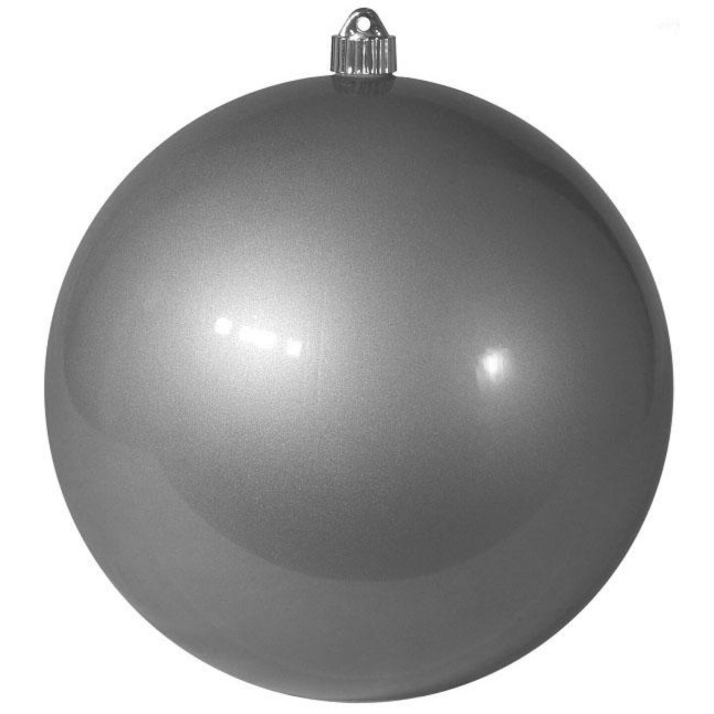 Christmas by Krebs Shiny Candy Silver Shatterproof Christmas Ball ...
