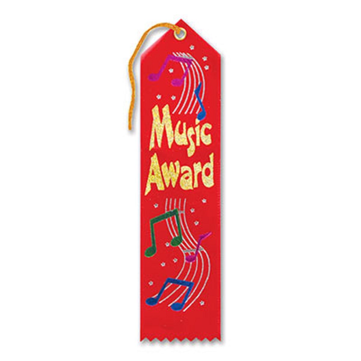 Beistle Pack of 6 Red "Music Award" School Award Ribbon Bookmarks 8 ...