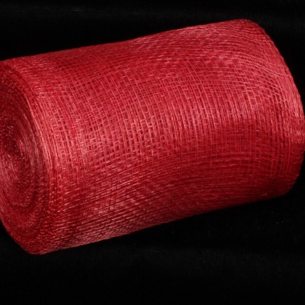 The Ribbon People Scarlet Red Sinamay Abaca Fiber Craft Ribbon 5" x 32 ...