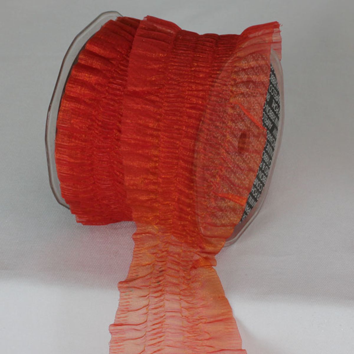 The Ribbon People Burnt Orange Solid Gathered Woven Edge Ribbon 2.5" x ...