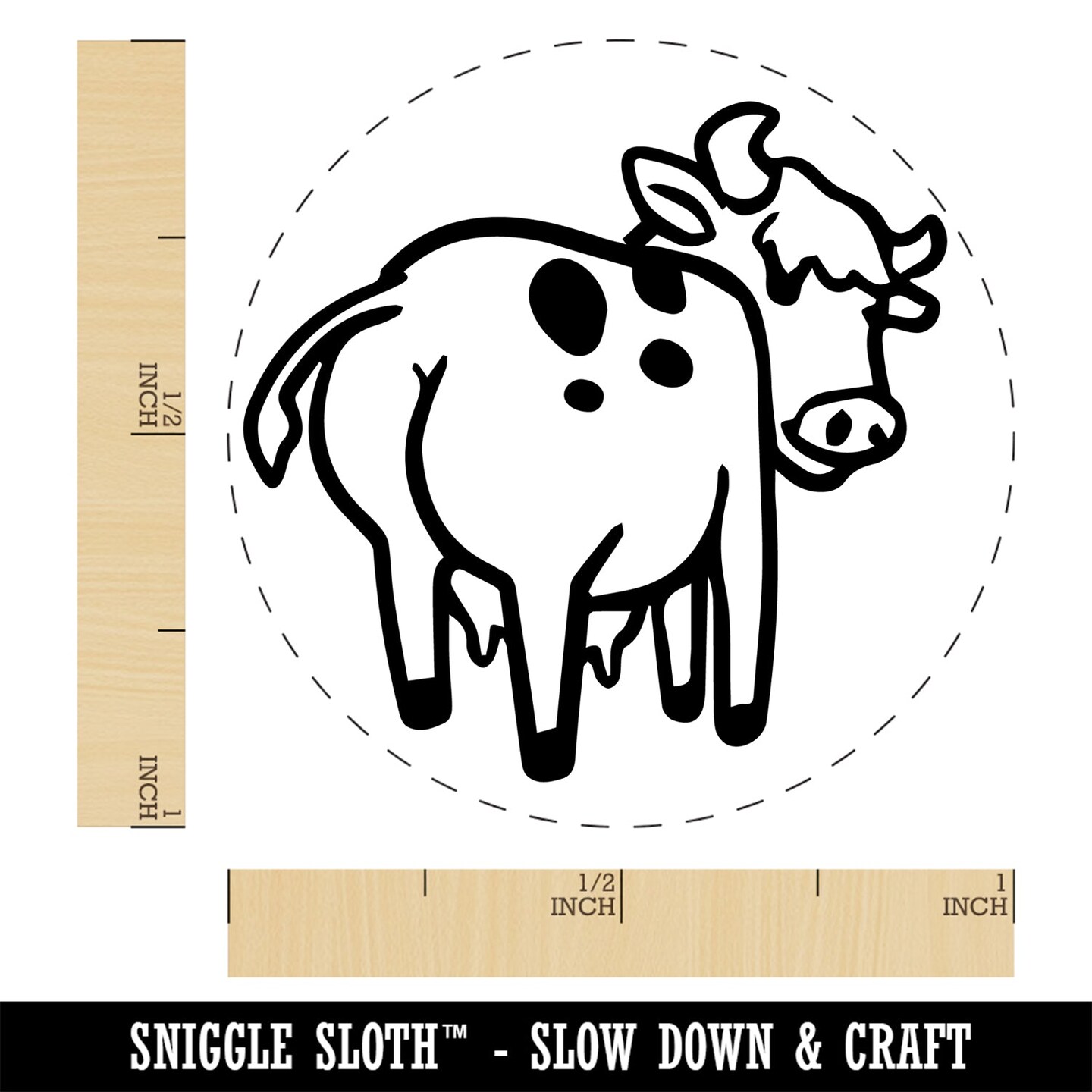 Cheeky Cow Butt Self-Inking Rubber Stamp Ink Stamper for Stamping ...