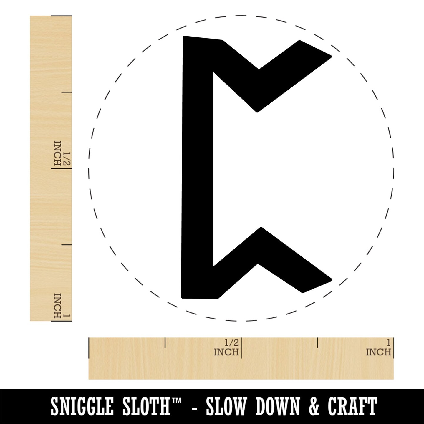 Norse Viking Dwarven Rune Letter P Self-Inking Rubber Stamp Ink Stamper ...