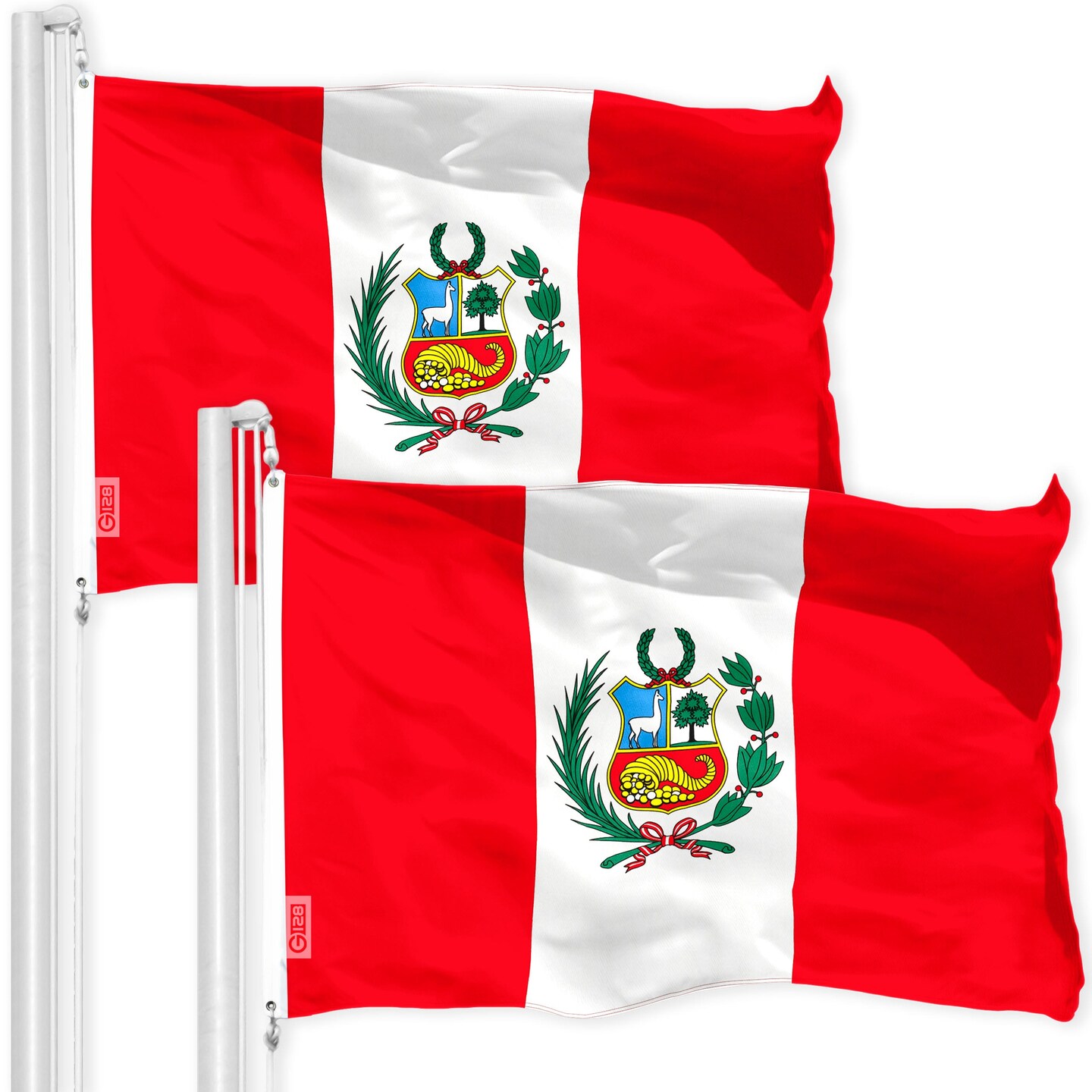 Peru Peruvian Flag 3x5 Ft 2-Pack 150D Printed Polyester By G128 | Michaels
