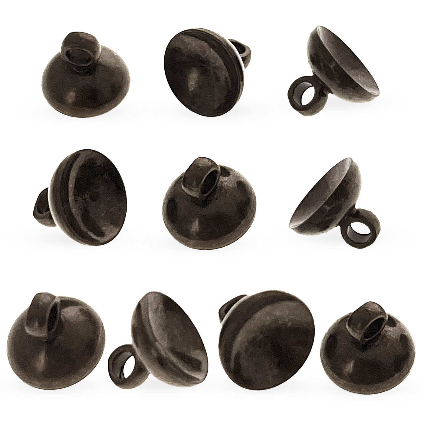 10 Globe Bronze Tone Metal Ornament Caps - Ball or Egg Top Findings ...