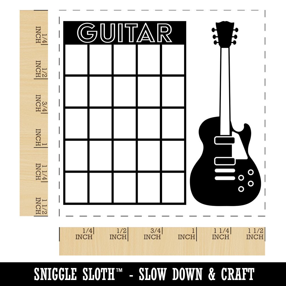 Electric Guitar Chord Chart Self-Inking Rubber Stamp Ink Stamper | Michaels
