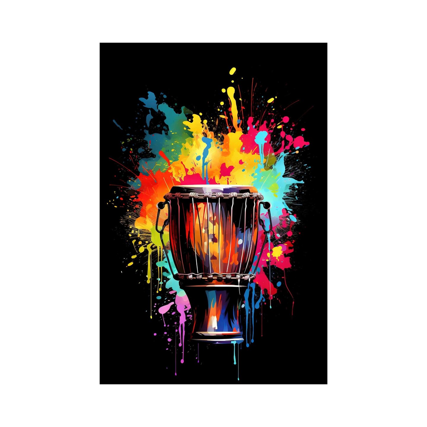 Djembe Poster, Musical Instrument Print, Office Poster, Home Decor | S1 ...