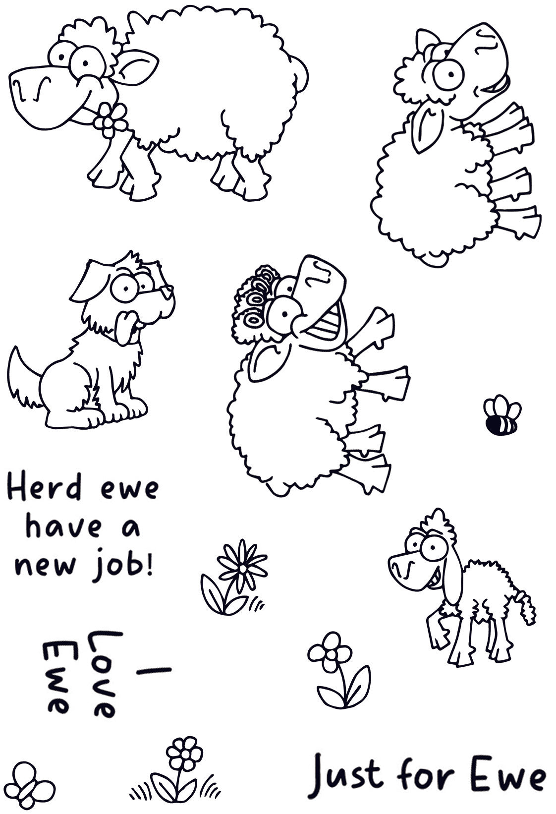 Creative Expressions Just For Ewe 6 in x 4 in Clear Stamp Set | Michaels