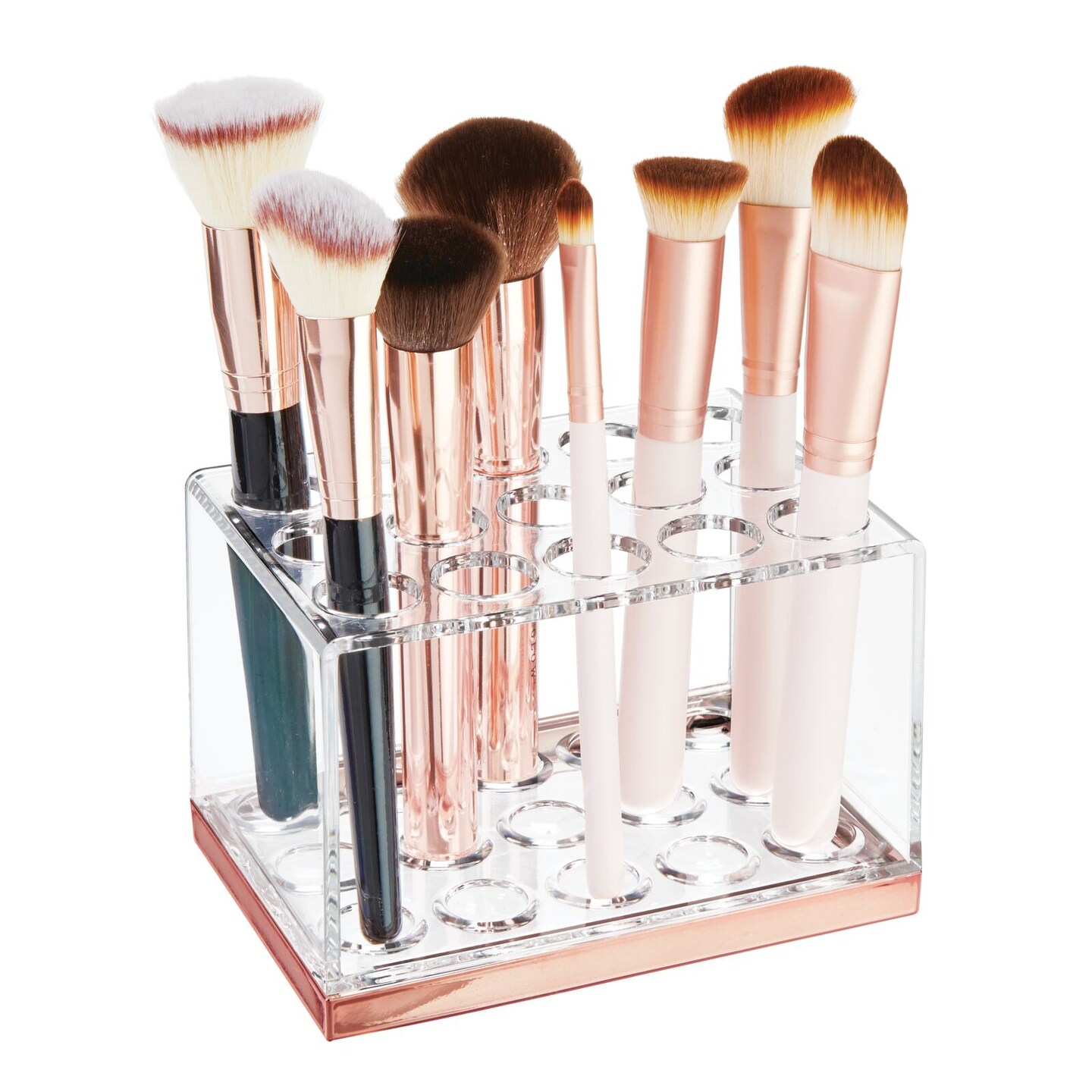 mDesign Plastic Makeup Brush Storage Organizer with 15 Slots | Michaels