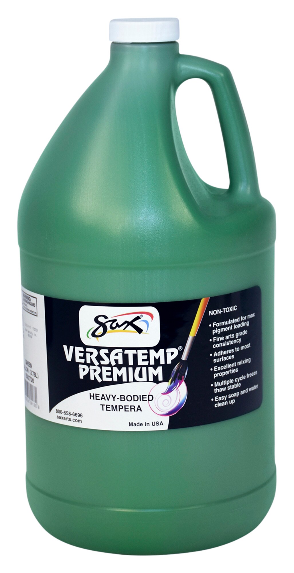 Sax Versatemp Premium Heavy-Bodied Tempera Paint, 1 Gallon, Green ...