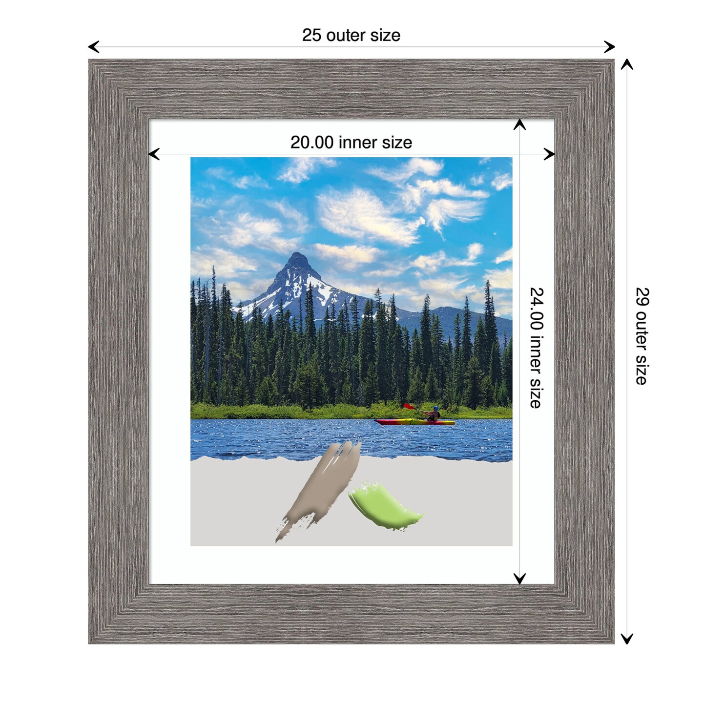 Pinstripe Plank Grey Picture Frame, Photo Frame, Art Frame | Michaels
