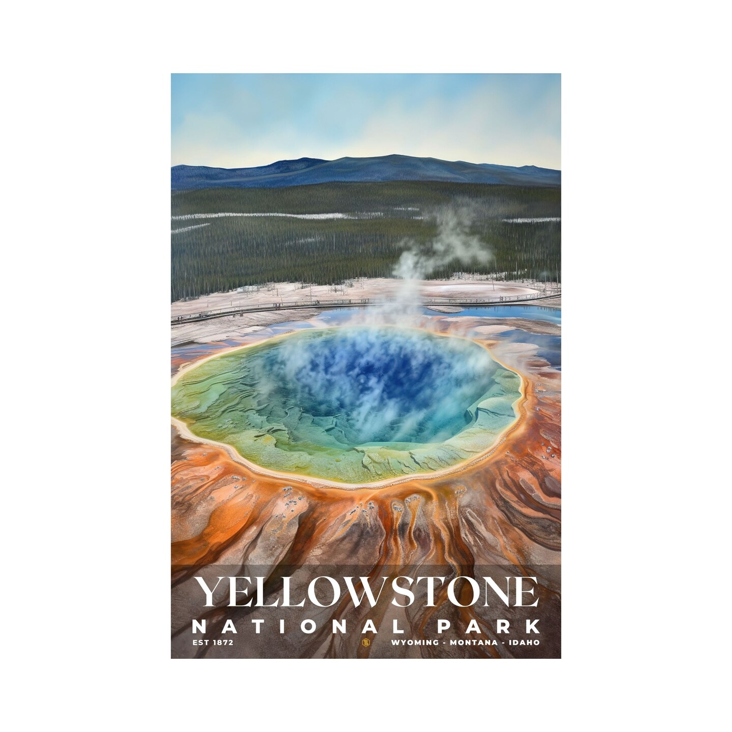 Yellowstone National Park Poster, Travel Art, Office Poster, Home Decor ...