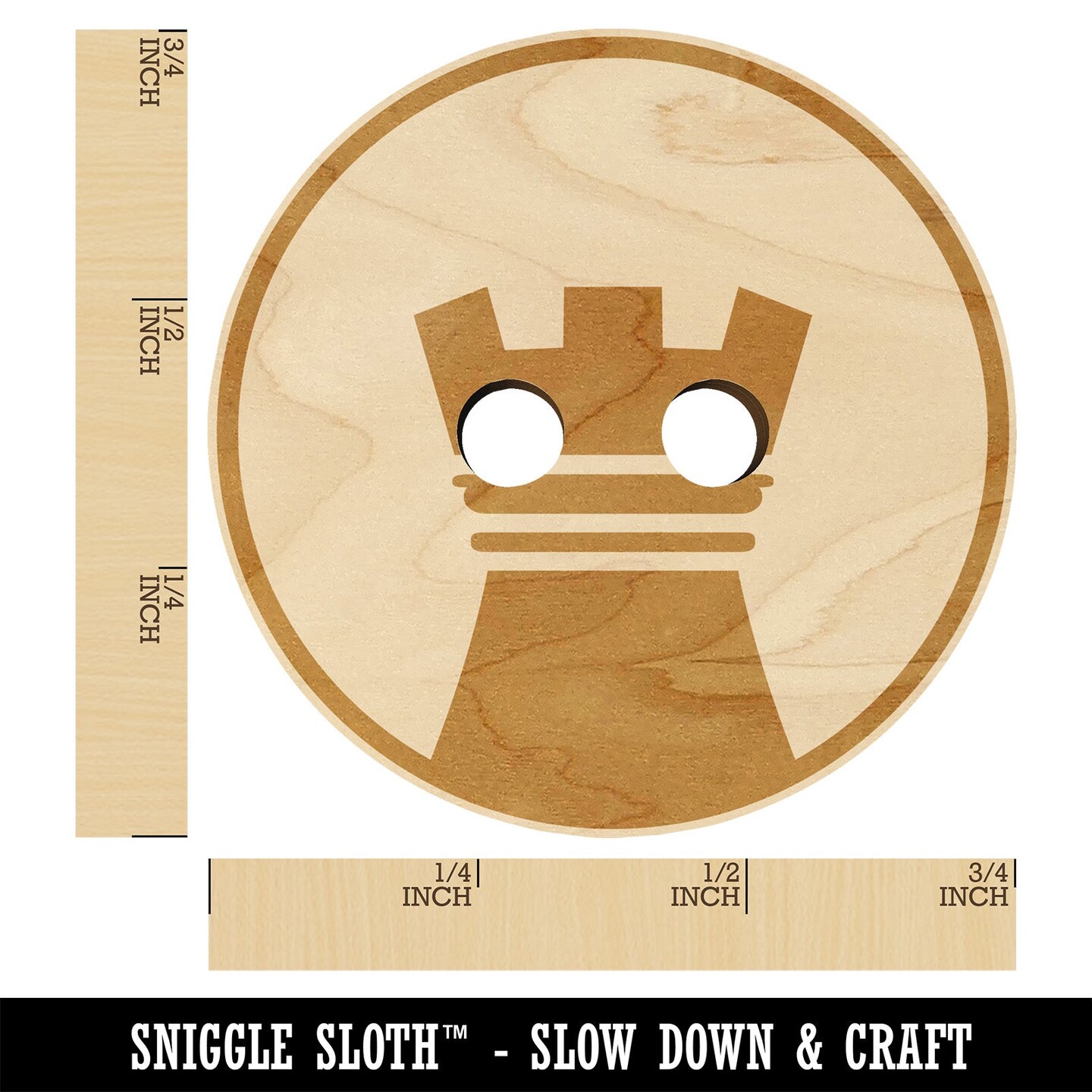 Chess Piece Black Rook Wood Buttons for Sewing Knitting Crochet DIY ...