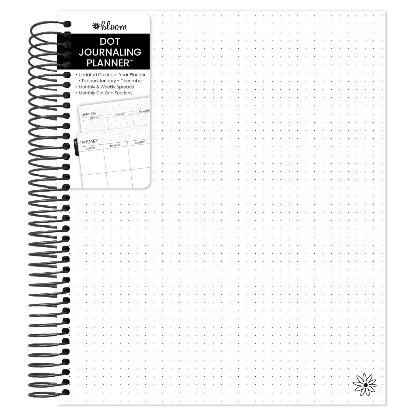 bloom daily planners Undated Dot Journaling Planner & Calendar, Dots ...