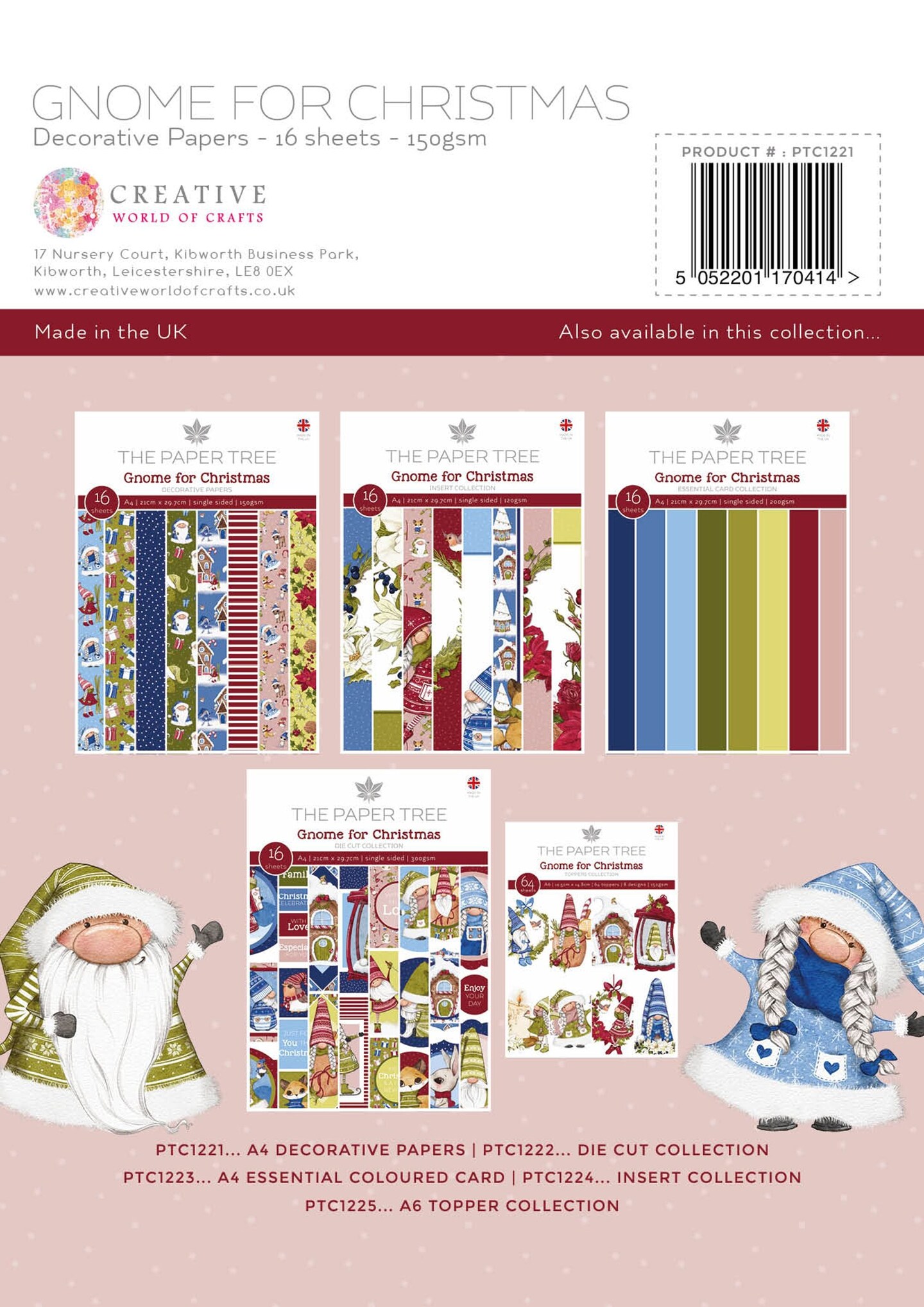 The Paper Tree Gnome for Christmas A4 Backing Papers | Michaels