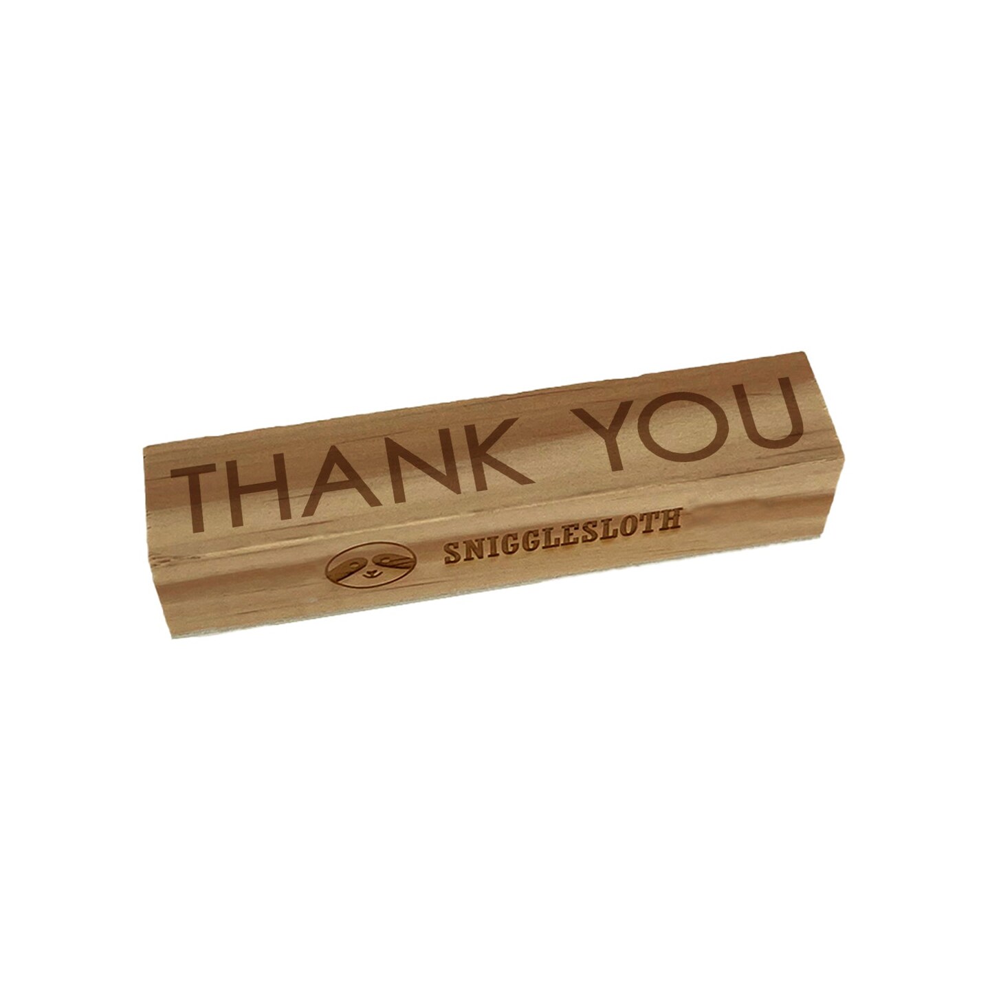 Simple Capitalized Thank You Rectangle Rubber Stamp for Stamping ...