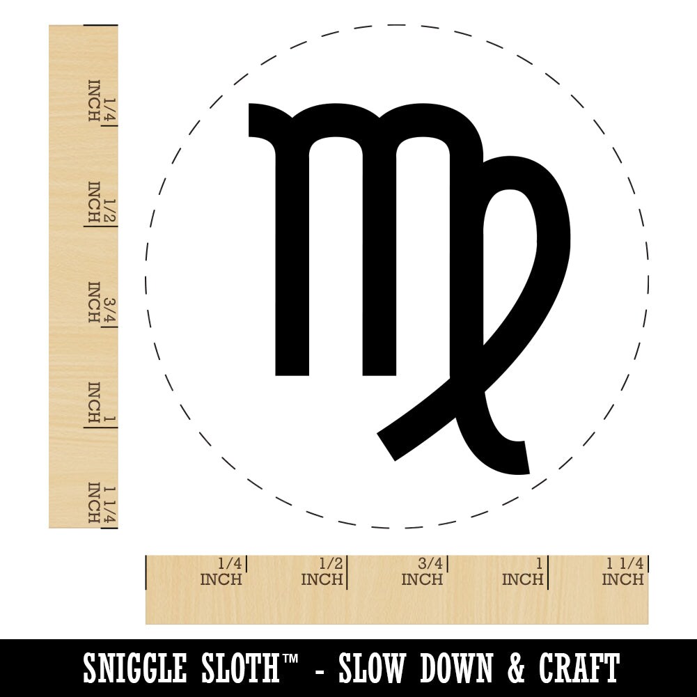 Virgo Horoscope Astrological Zodiac Sign Rubber Stamp for Stamping ...